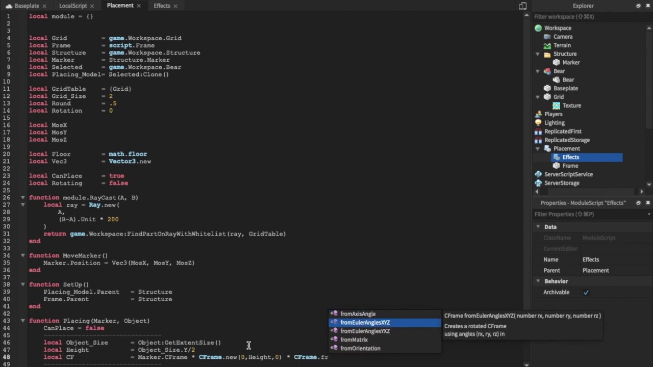 Roblox - Grid Placement Tutorial - YouTube