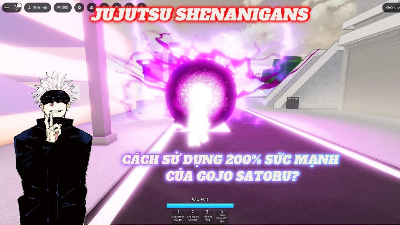 Cách Chơi Và Sử Dụng 200% Sức Mạnh Của Gojo Trong Jujutsu Shenanigan ...