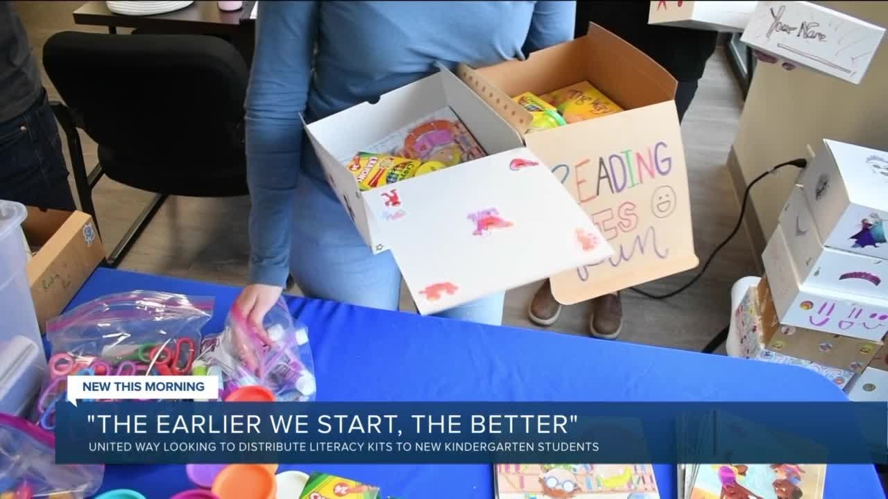 United Way giving literacy kits to young students - YouTube
