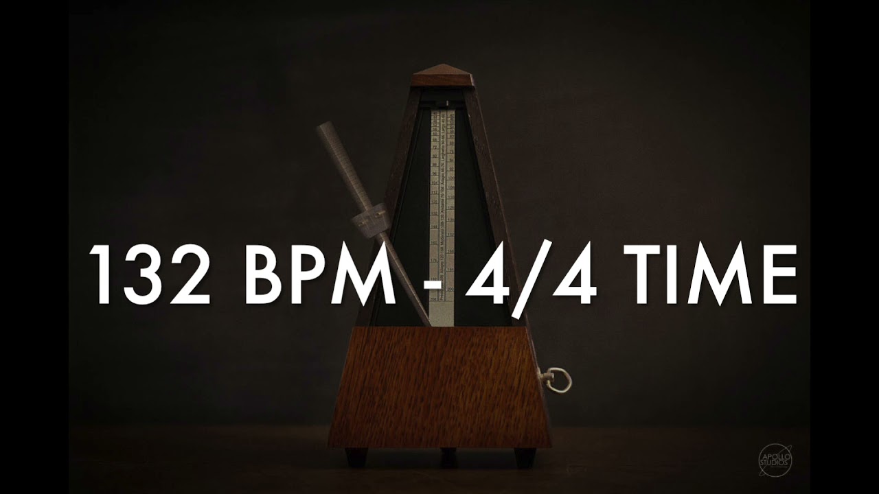 132 BPM Metronome 4/4 Time - YouTube