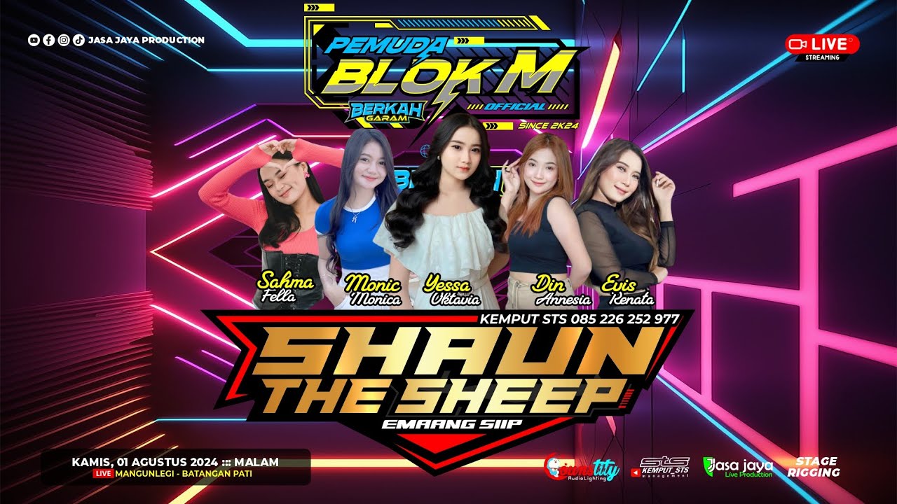 LIVE SHAUN THE SHEEP - PEMUDA BLOK M BERKAH GARAM - MANGUNLEGI BATANGAN ...