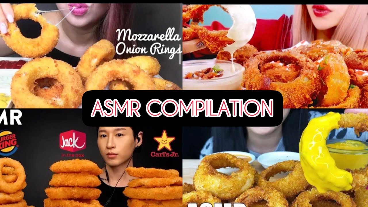 ASMR EATING | MUKBANG COMPILATION | Mukbang onion rings - YouTube