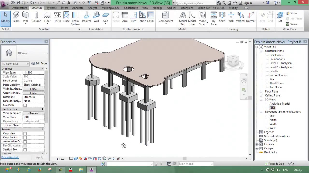 Revit Structure Training Course lesson 09 PC Footing And Piles - YouTube