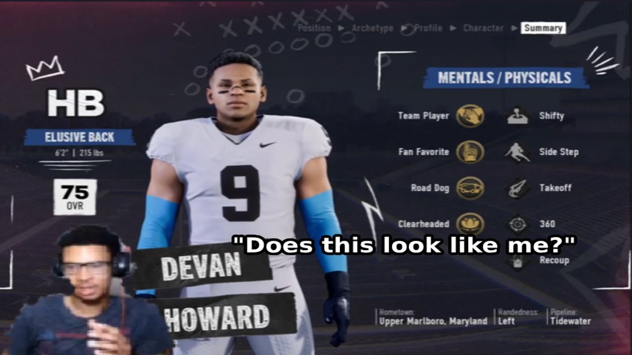 Famous Dev Creates his EA College Football 25 Road To Glory Player ...
