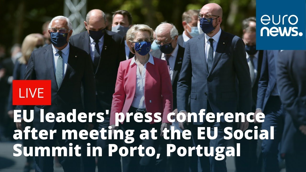 EU leaders' press conference after meeting at the EU Social Summit in ...