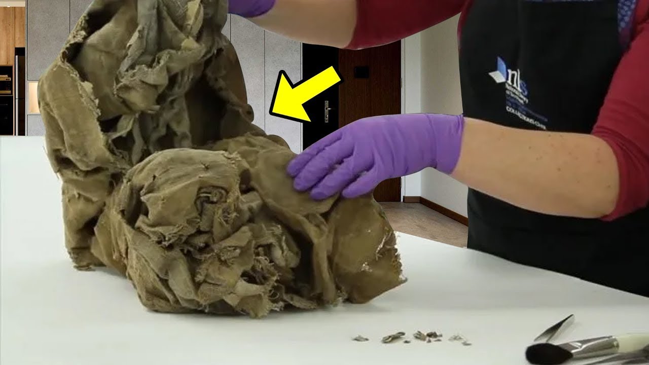 They pulled a dirty rag out of a clogged chimney. When they opened it ...