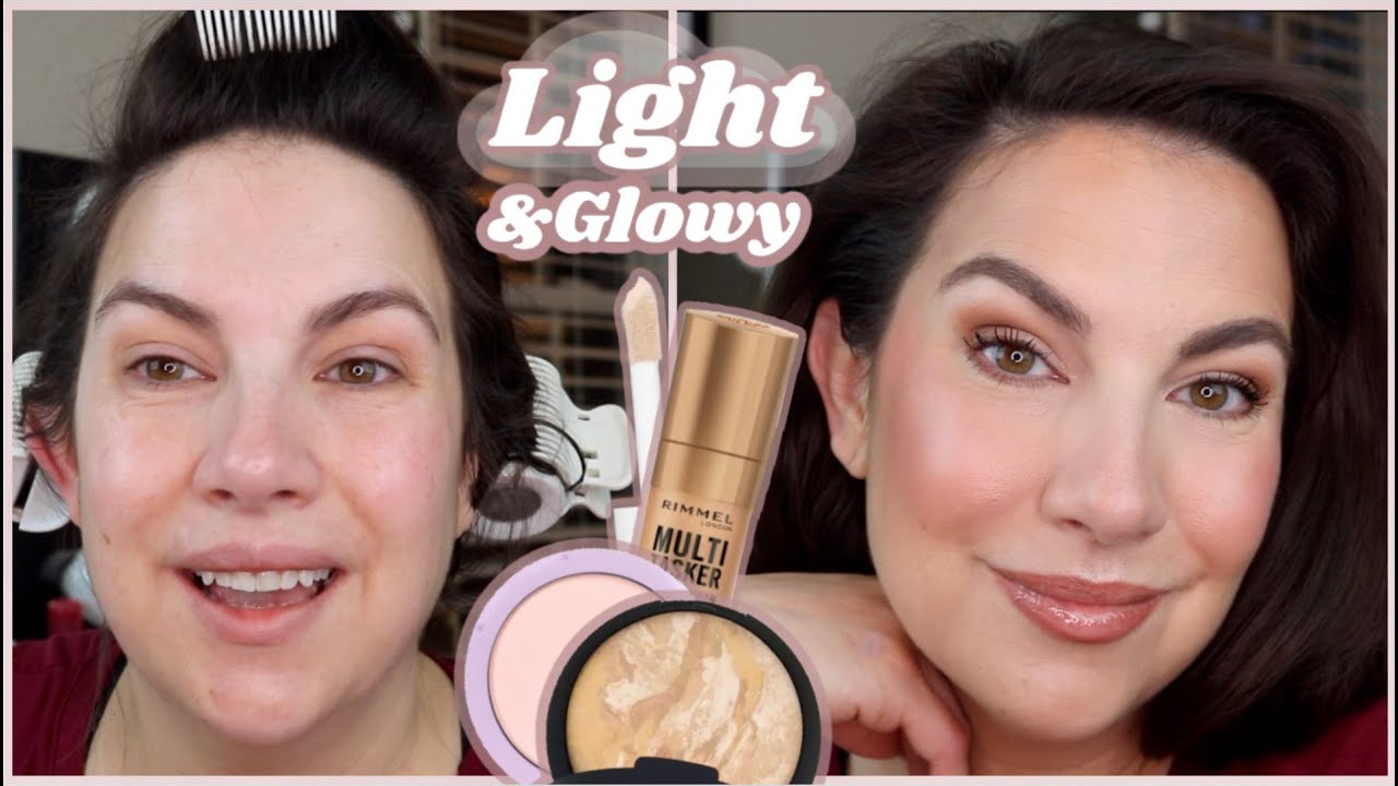 LIGHT & Glowy Complexion Routine (with powder foundation!) - YouTube