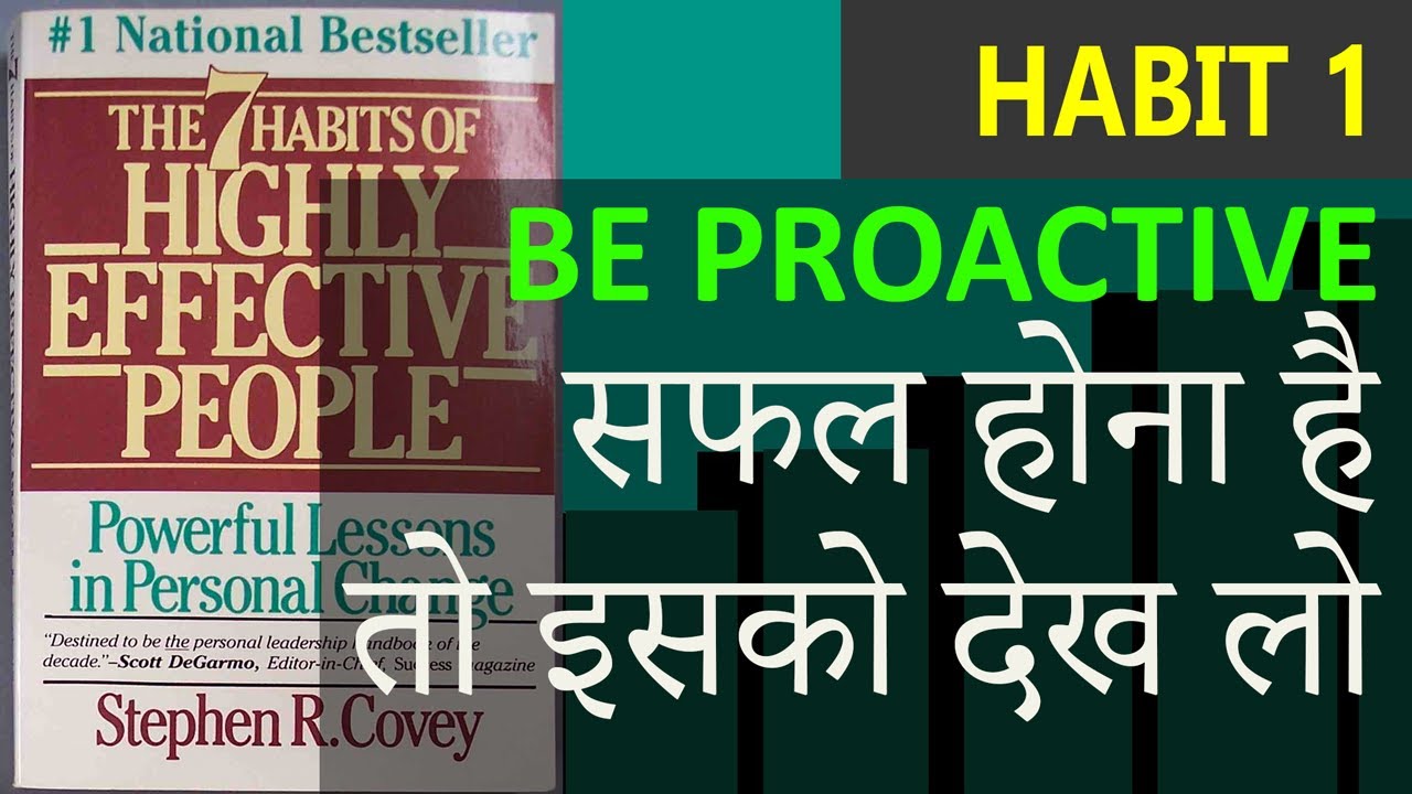 Habit 1 - Be Proactive : 7 habits of highly effective people | Rohit ...