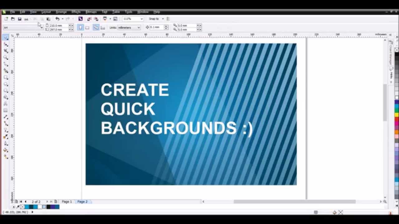 create quick background design - YouTube