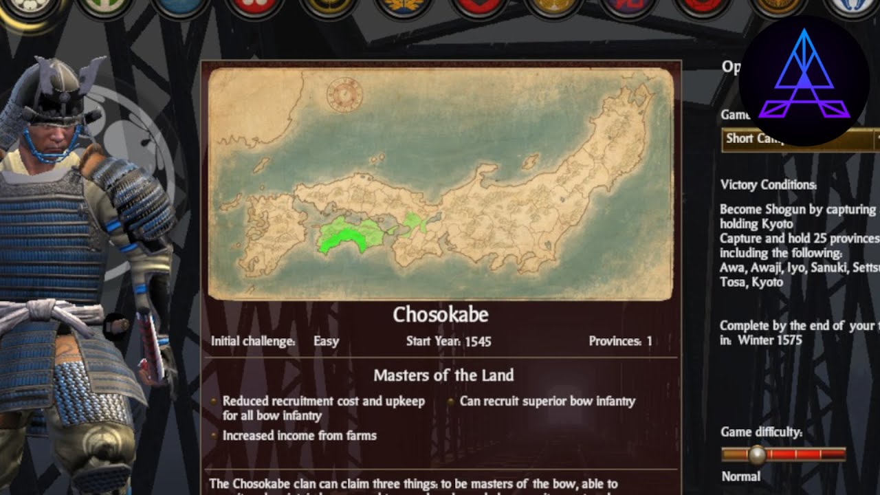 Total War Shogun 2: Chosokabe campaign! - YouTube