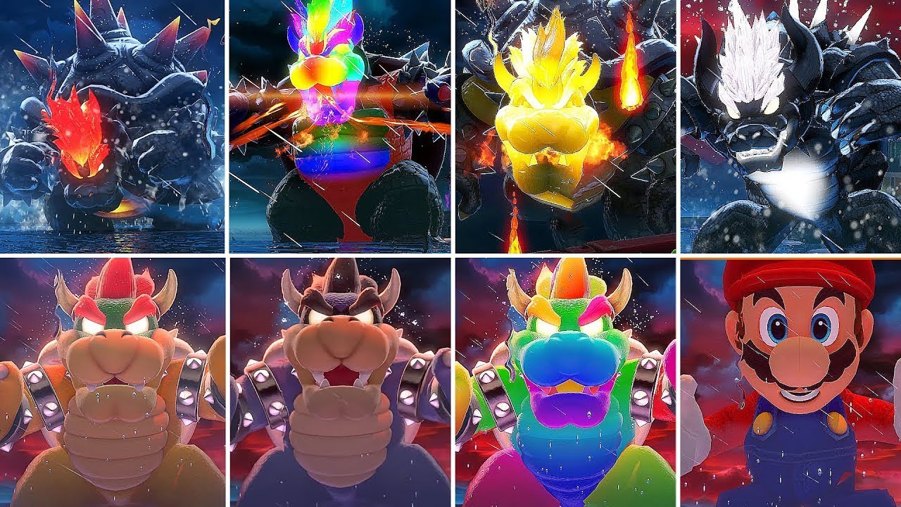 Super Mario 3D World + Bowser's Fury - All Bowser Boss Fights (HD ...