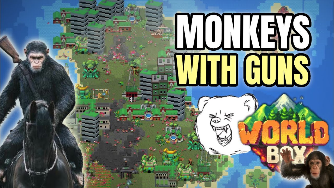 Modern Box 3 Mod Brings Monkeys With GUNS to Worldbox! - YouTube