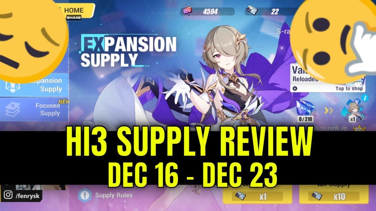 [HI3] Banner Review DEC 16 - DEC 23: DA ADV Supply, SPA Expansion ...