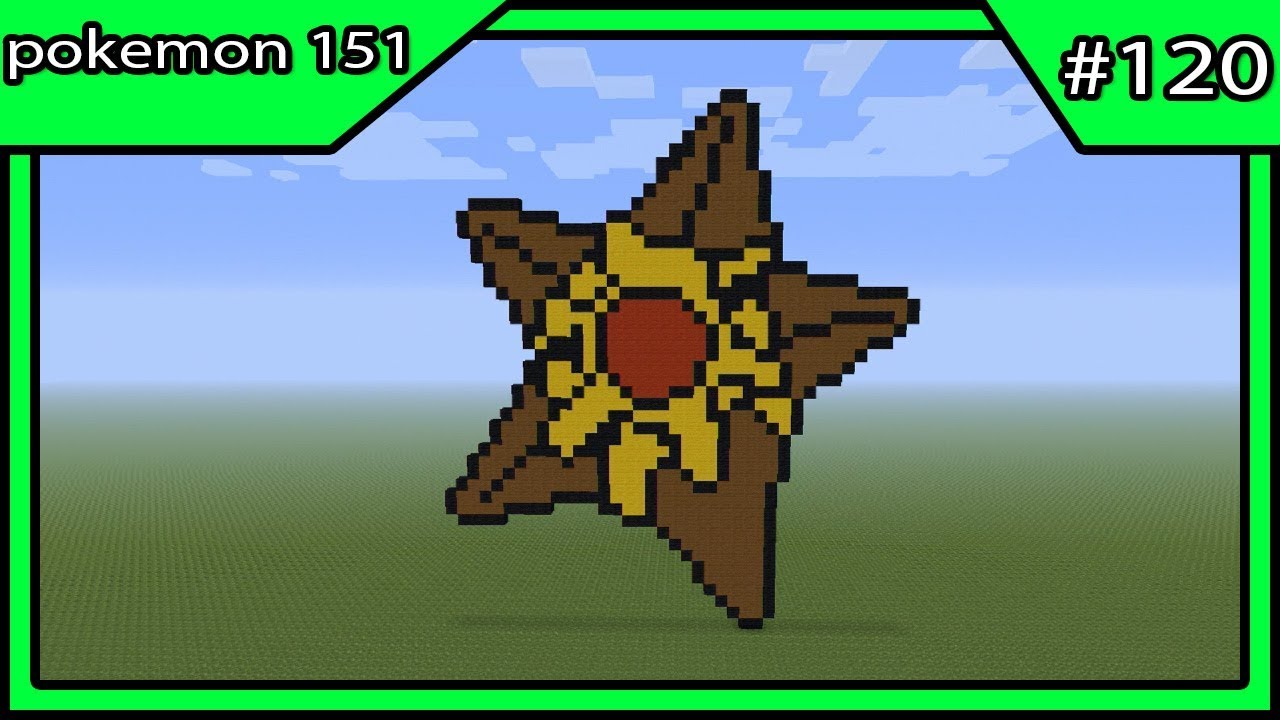Minecraft Tutorial: Pokemon Pixel Art Staryu - YouTube