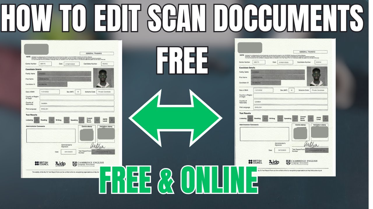 How to Edit Scanned Documents For Free | Pdf & Picture Editing - YouTube