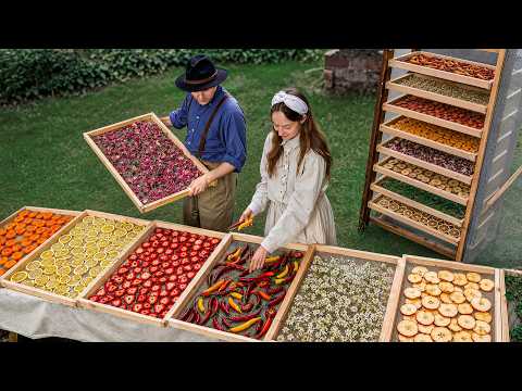 Building a Traditional Wooden Food Dehydrator From Scratch 🪵 (Coziest Cottage Life)