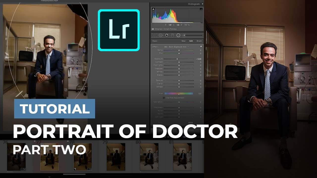 Full Lightroom + Photoshop Tutorial: Portrait of a Doctor Pt. 2 - YouTube