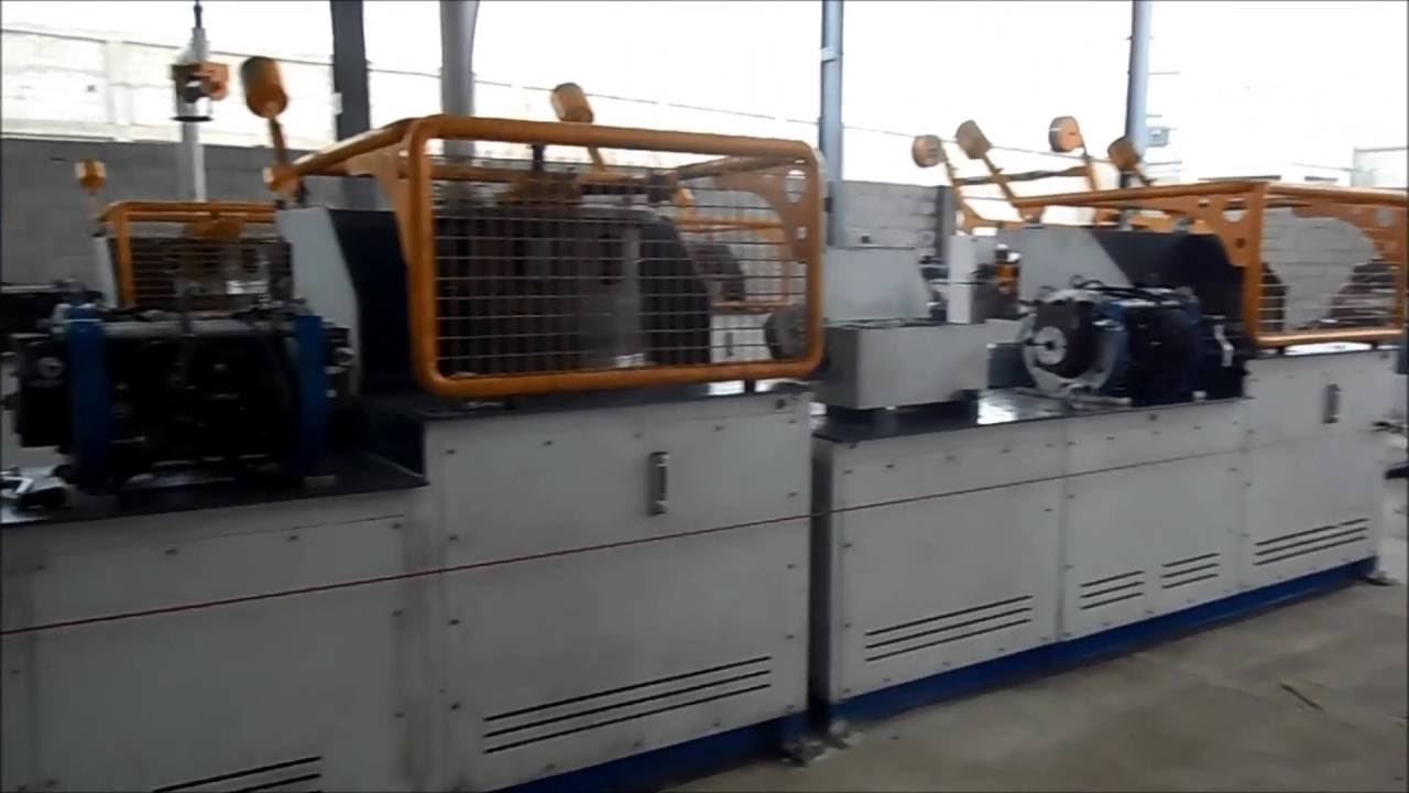 Wire Drawing and Ribbing Machine, Tel Çekme ve Nervürleme, Machine d ...