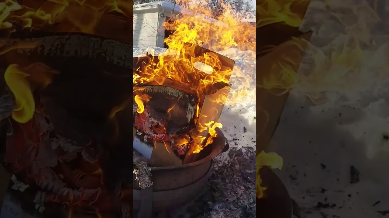 CARDBOARD BONFIRE! - YouTube