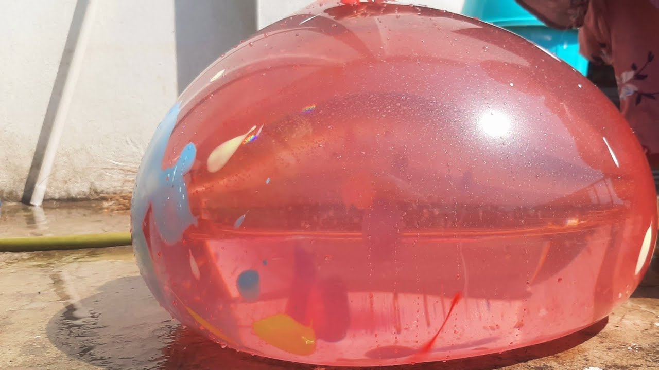 Pop Giant Water Balloon!Popping Balloon Slow motion - YouTube