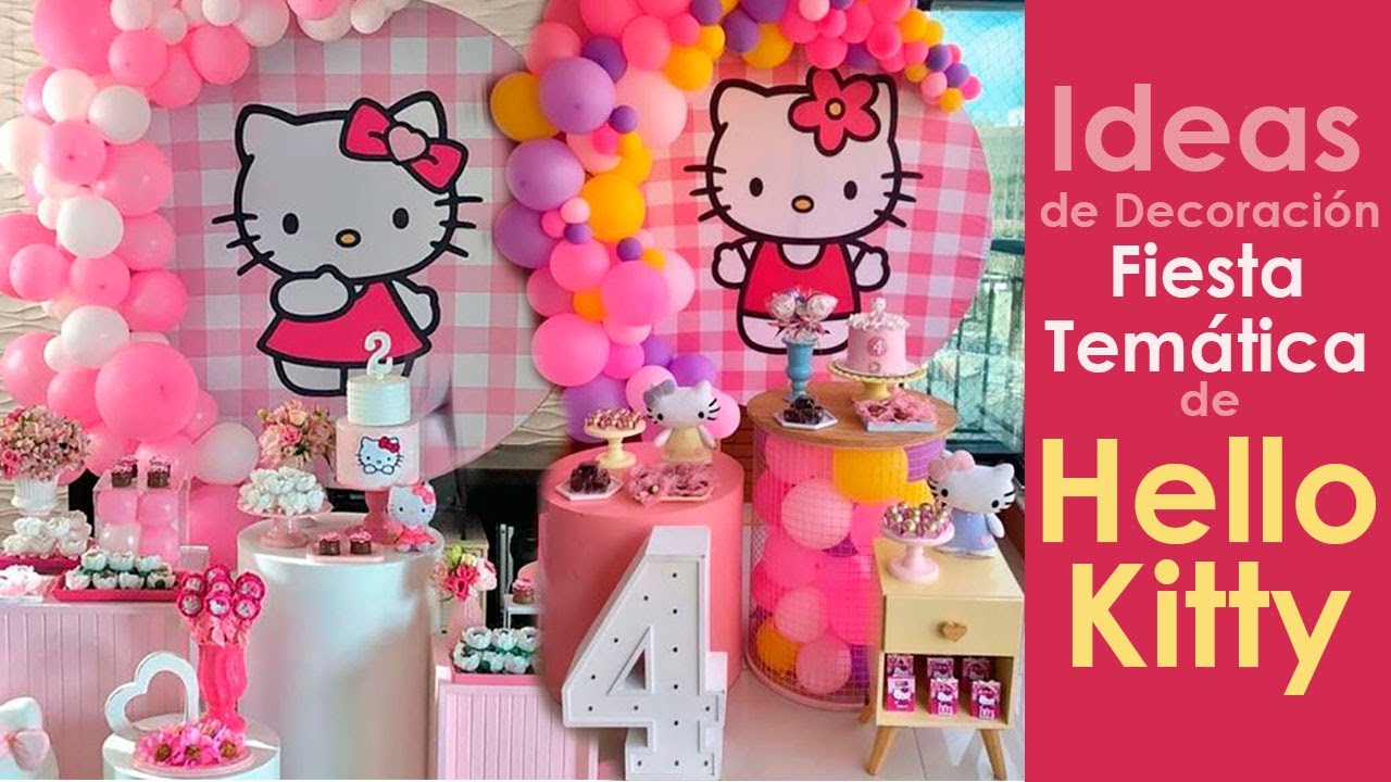 Ideas de Decoracion Fiesta Tematica de Hello Kitty - YouTube