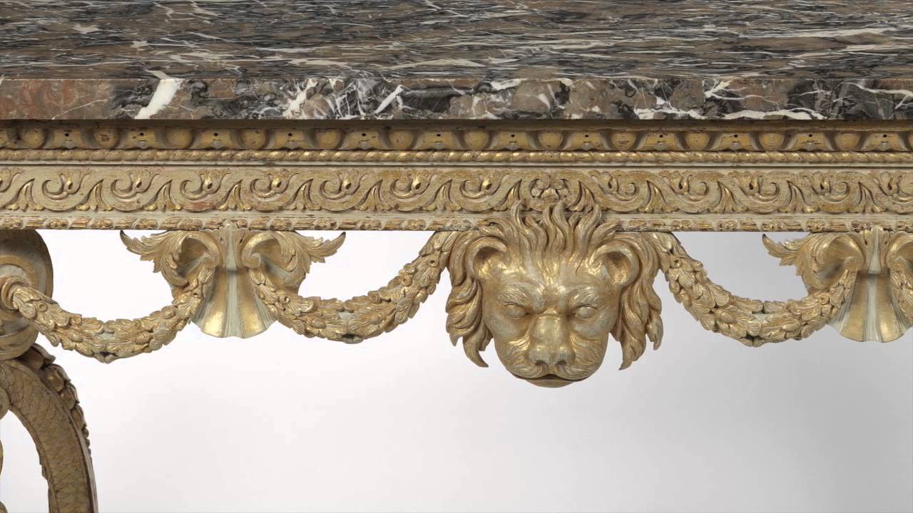 A George II white and gold console table - YouTube