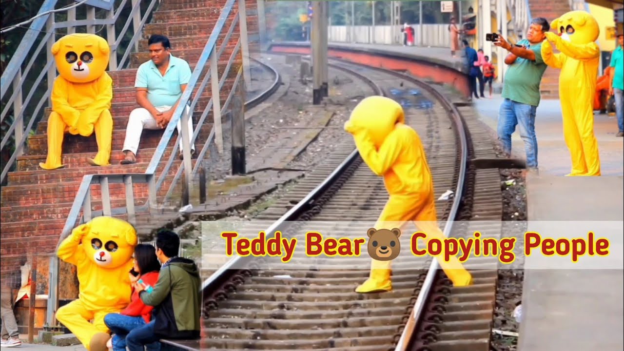 Teddy Bear🐻 Copying People Full Fun🎉 || Teddy Buddy - YouTube