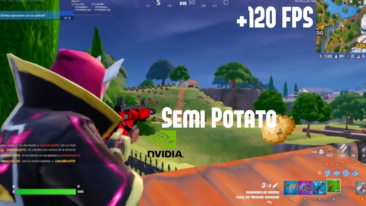 Fortnite Potato graphics CAPITULO 5 (CON SUELO) | +FPS BOOST | - YouTube