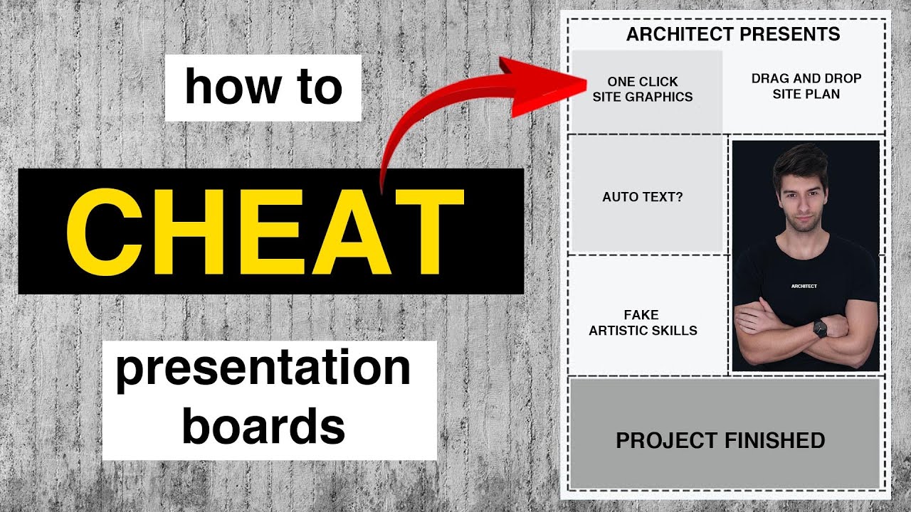 How to CHEAT your Architectural Presentation Boards - YouTube