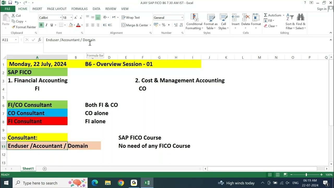 BATCH 06: SAP S/4 HANA FICO: Overview Session 01 - YouTube