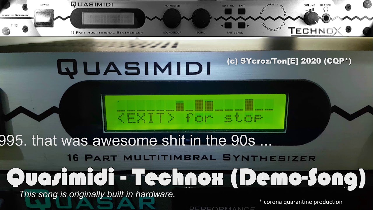 Quasimidi - Technox Demo Song - YouTube