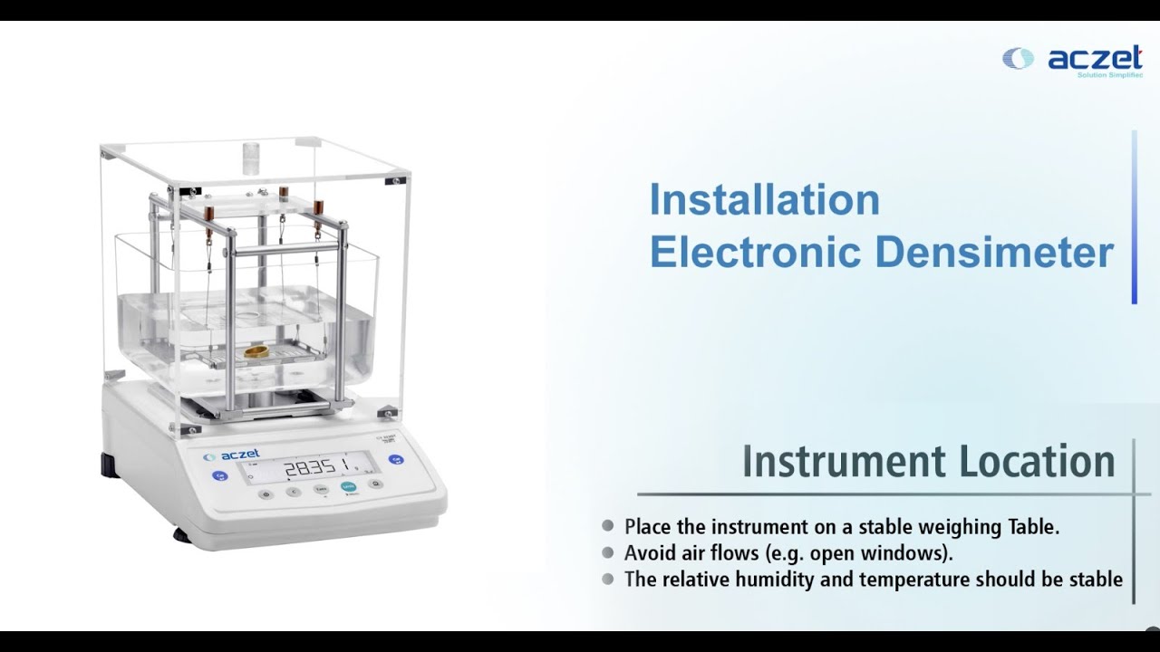 Aczet CY-GT Series Installing Electronic Densimeter - YouTube