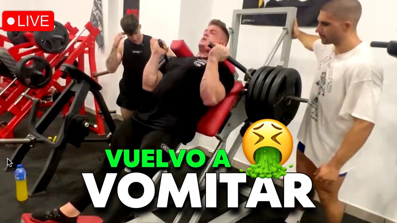 VUELVO A VOMITAR HACIENDO PIERNA EN DIRECTO 🤮 - YouTube
