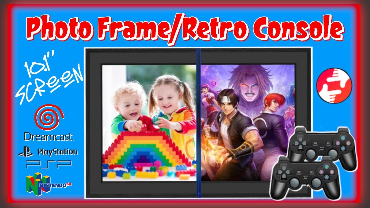 2-in-1 Retro Game Console/Photo Frame | AISLPC DG6401 w/ Frameo - YouTube