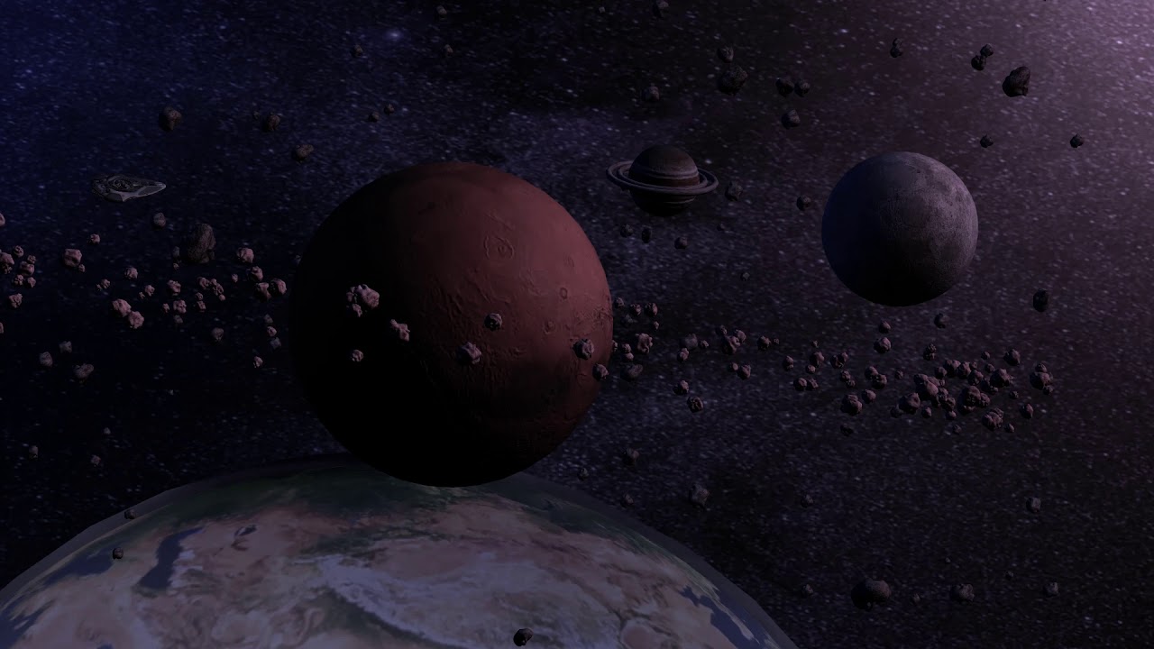 space scene created in nuke - YouTube