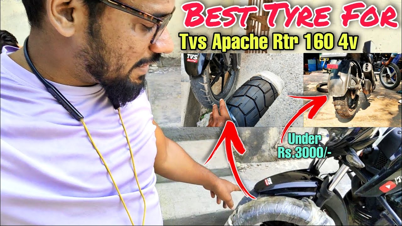 This Dual Purpose Tyre for TVS Apache RTR 160 4V Is The Best🔥Under Rs ...