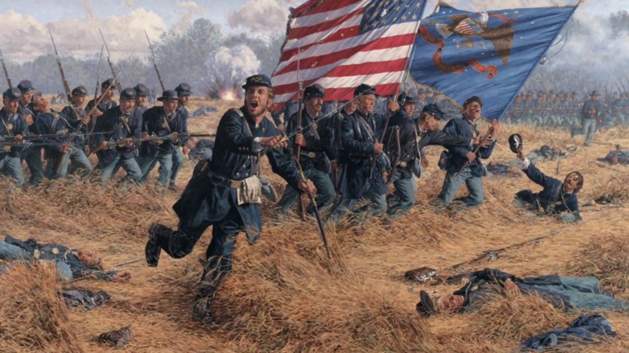 Confederate Soldiers Marching