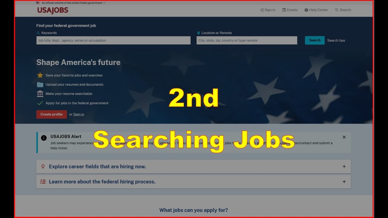Searching through jobs on the USAJobs website - YouTube