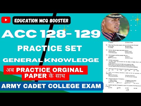 ACC 128-129|GK Set with Original paper|acc previous years questions|# ...