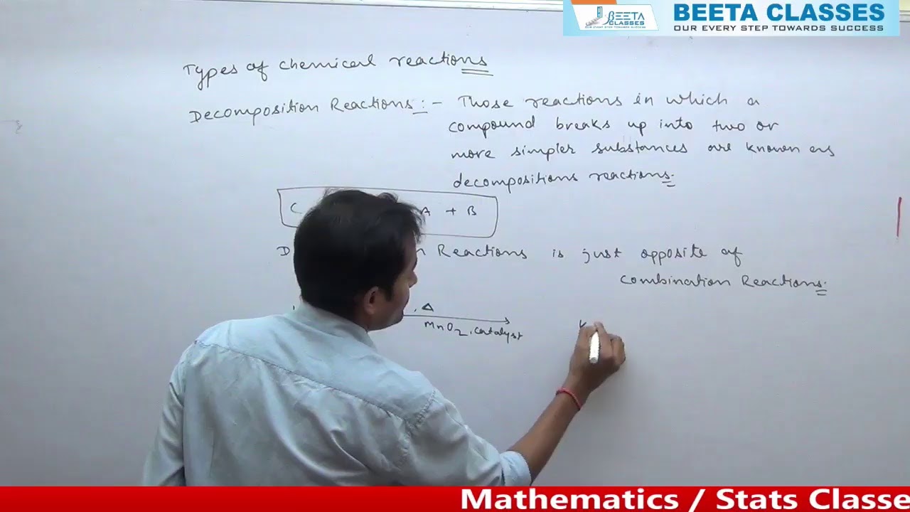 CHEMICAL REACTION LECTURE 3 BY ABHIMANYU SIR Amarendra kumar's Beeta classes Live Stream - YouTube