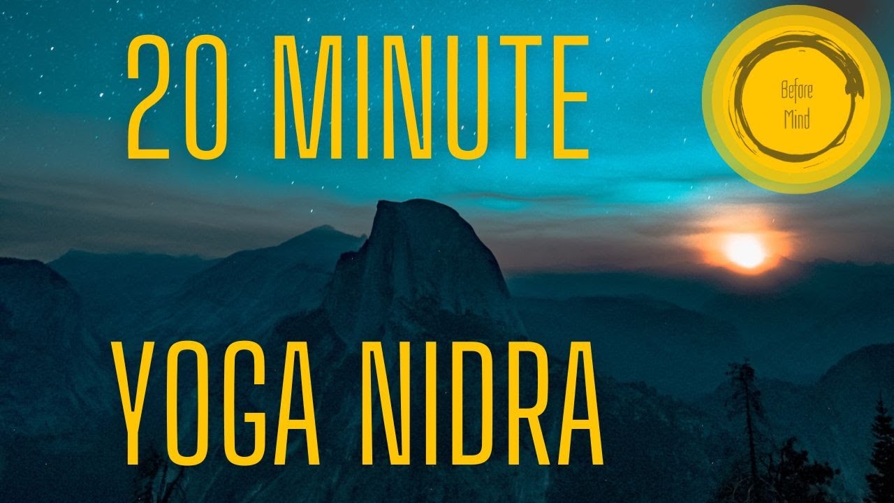 20 Minute Guided Yoga Nidra Meditation / Non Sleep Deep Rest for Sleep ...