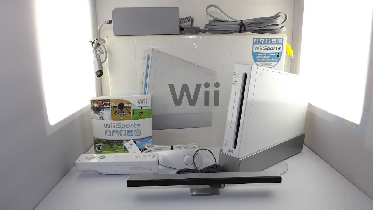 Console Nintendo Wii com Caixa + Jogo Wii Sports - YouTube