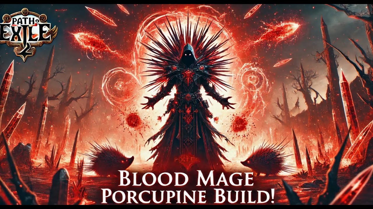 PoE2 Blood Mage PORCUPINE build showcase - YouTube