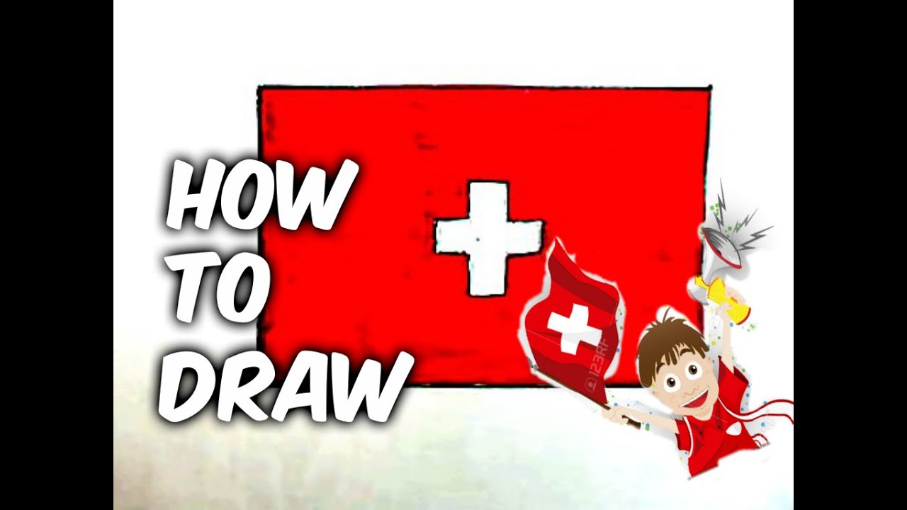 How to draw Switzerland flag(Ehedov Elnur)Flag of Switzerland - YouTube
