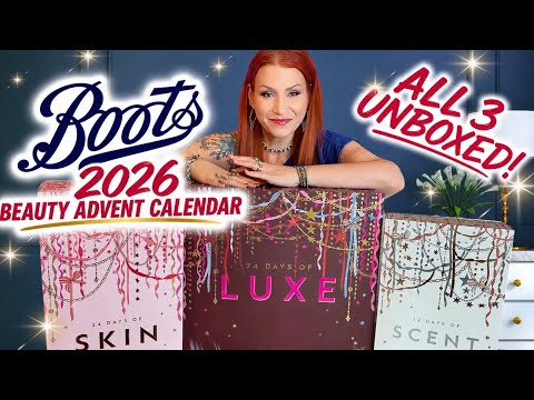 Boots Beauty Advent Calendars 2026 | Unboxing ALL 3: Luxe, Skin & Scent