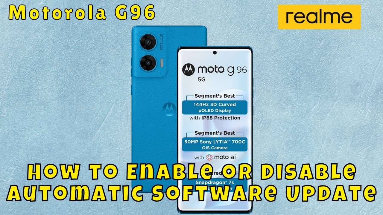 How to Enable or Disable Automatic Software Update Motorola G96 - YouTube