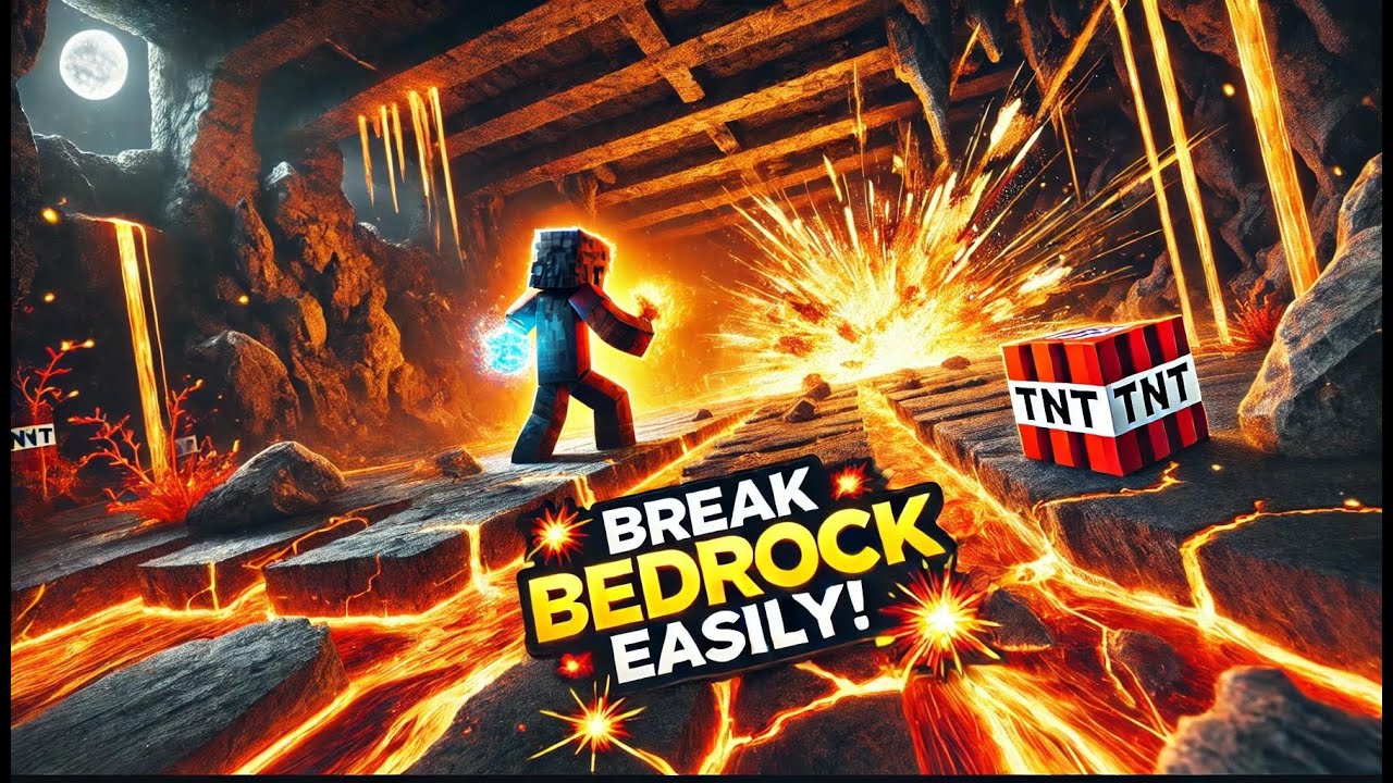 EASY WAY TO BREAK BEDROCK WITH TNT IN MINECRAFT! - YouTube