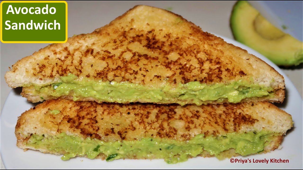 Avocado Sandwich (एवोकाडो सैंडविच) | Indian Style Avocado Sandwich ...
