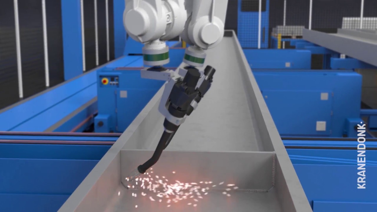 KRANENDONK Robotic beam constructor (animation) - YouTube