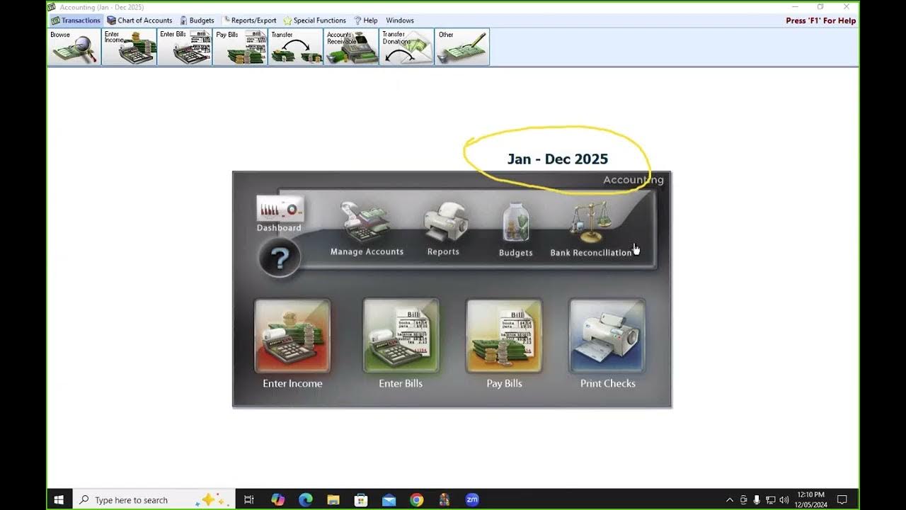 Church Windows Accounting: Manage Years (v25 & Newer) - YouTube